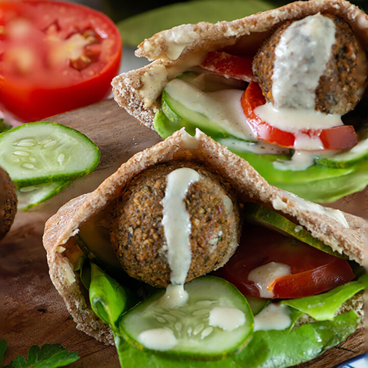 Lebanese Falafel Pita Pocket sandwich - My Tasty Curry