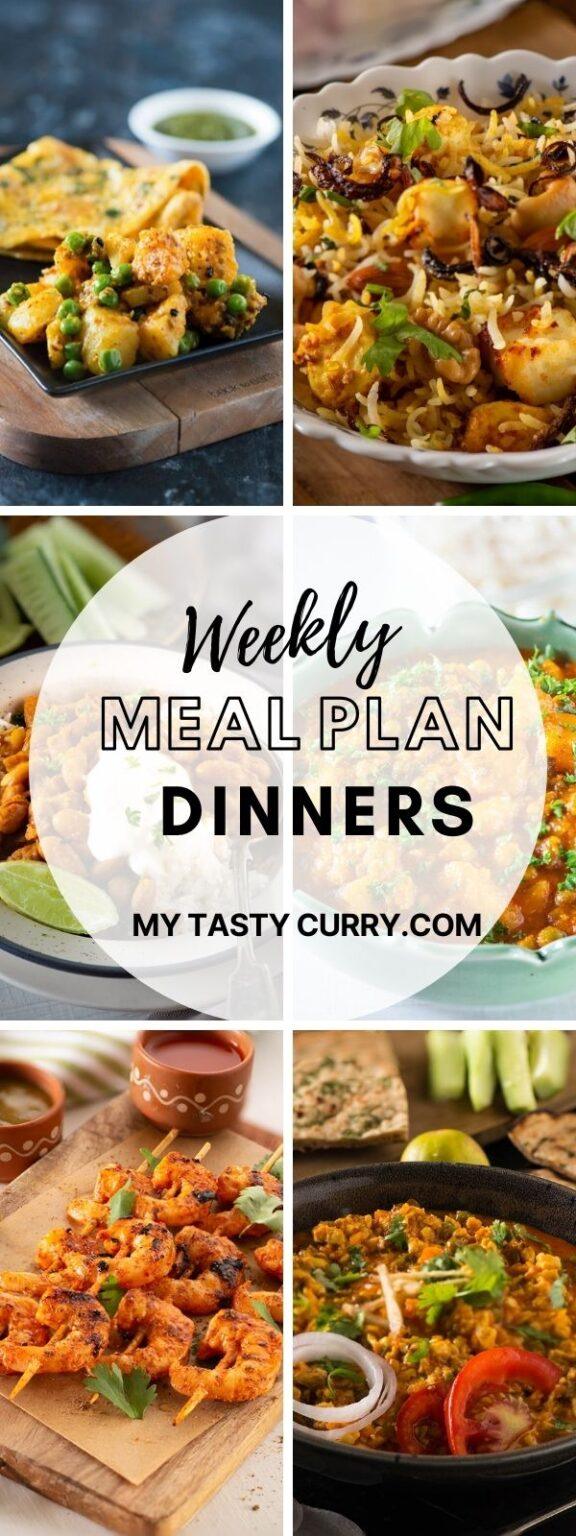 Weekly Meal Plan- Indian Menu 9 - mytastycurry.com